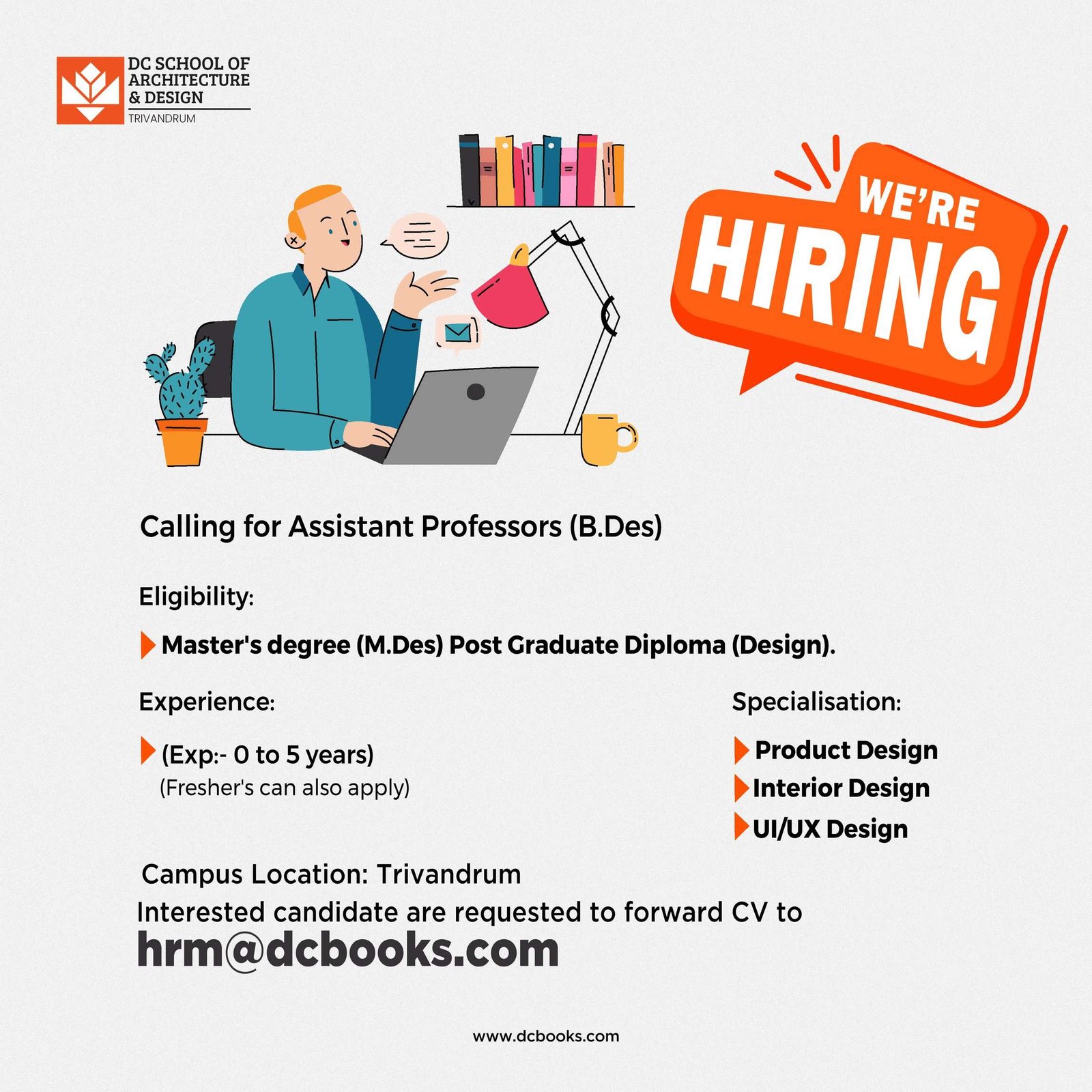 We Are Hiring Assistant Professors For B Design Dcsmat